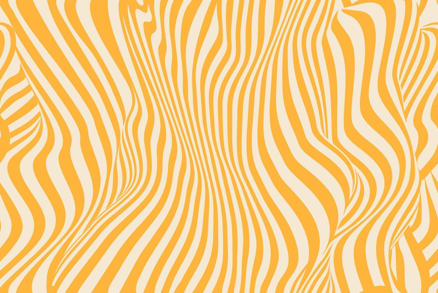 Groovy waves seamless pattern in orange and beige creating a fluid optical illusion. Modern ...