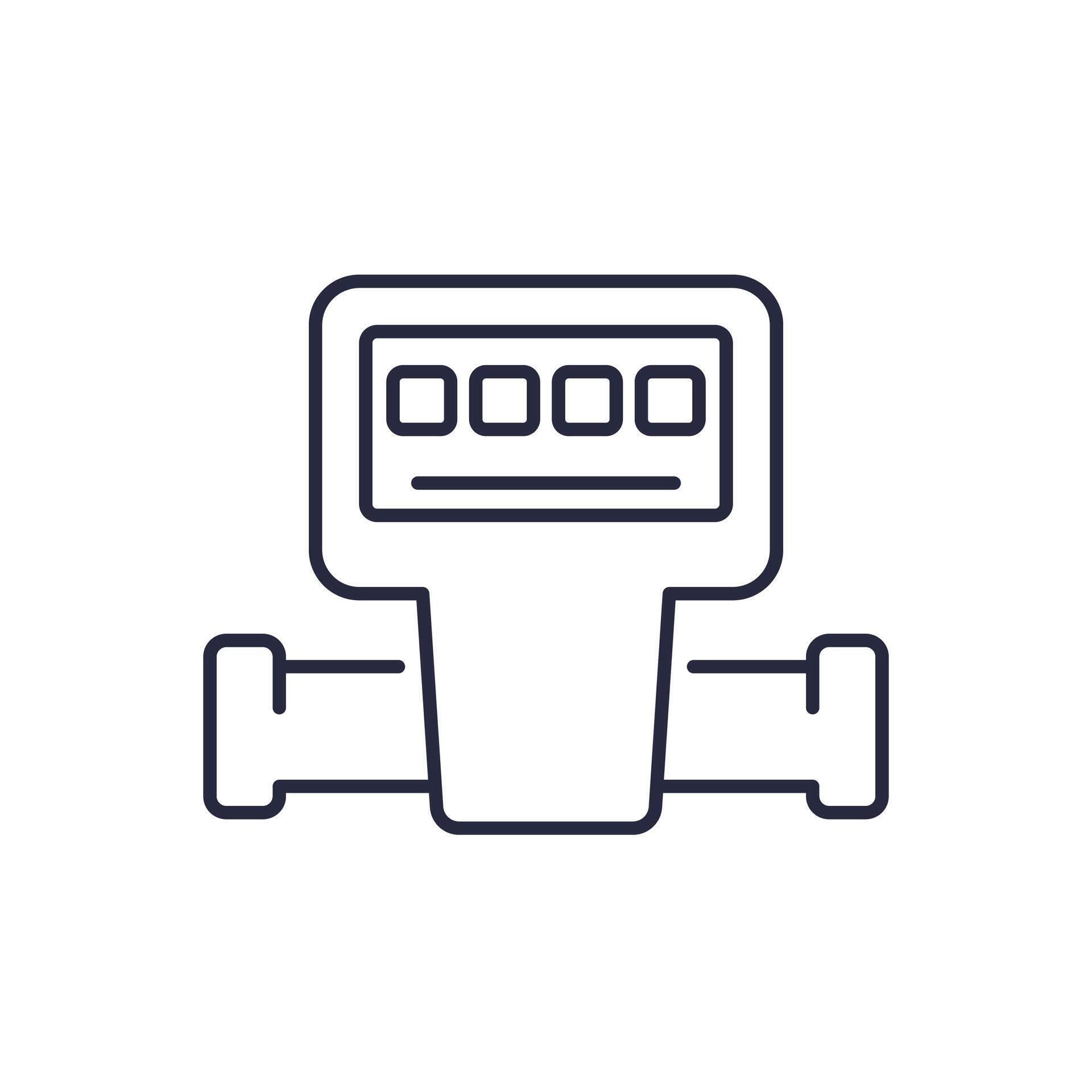 Gas meter icon in line style 58001428 Vector Art at Vecteezy