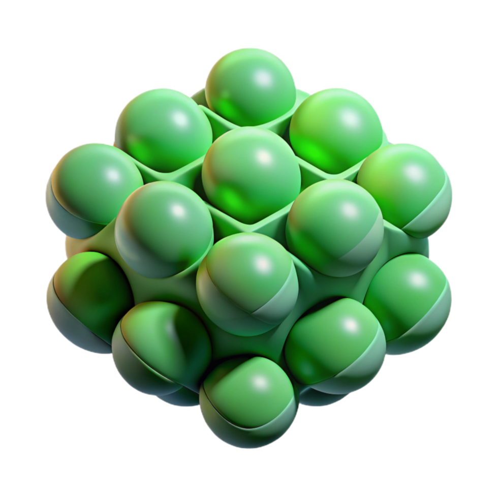 Vibrant Modern Abstract Algorithm Visualization Green Isolated Detailed