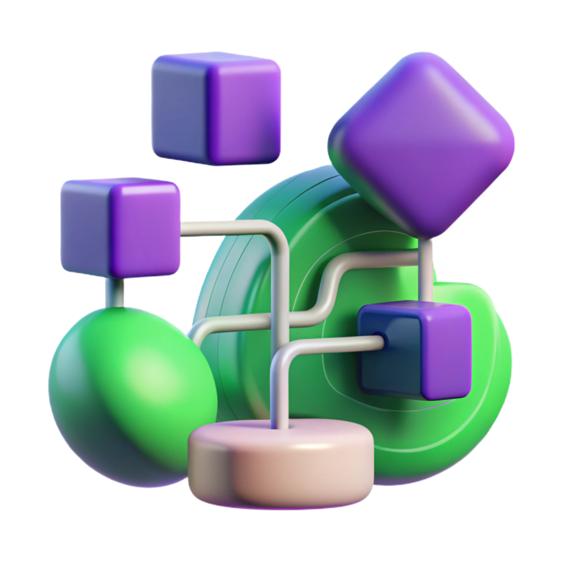 Elegant Minimalist Abstract Data Flow Visualization Green Isolated Element Detailed 58003271 Png