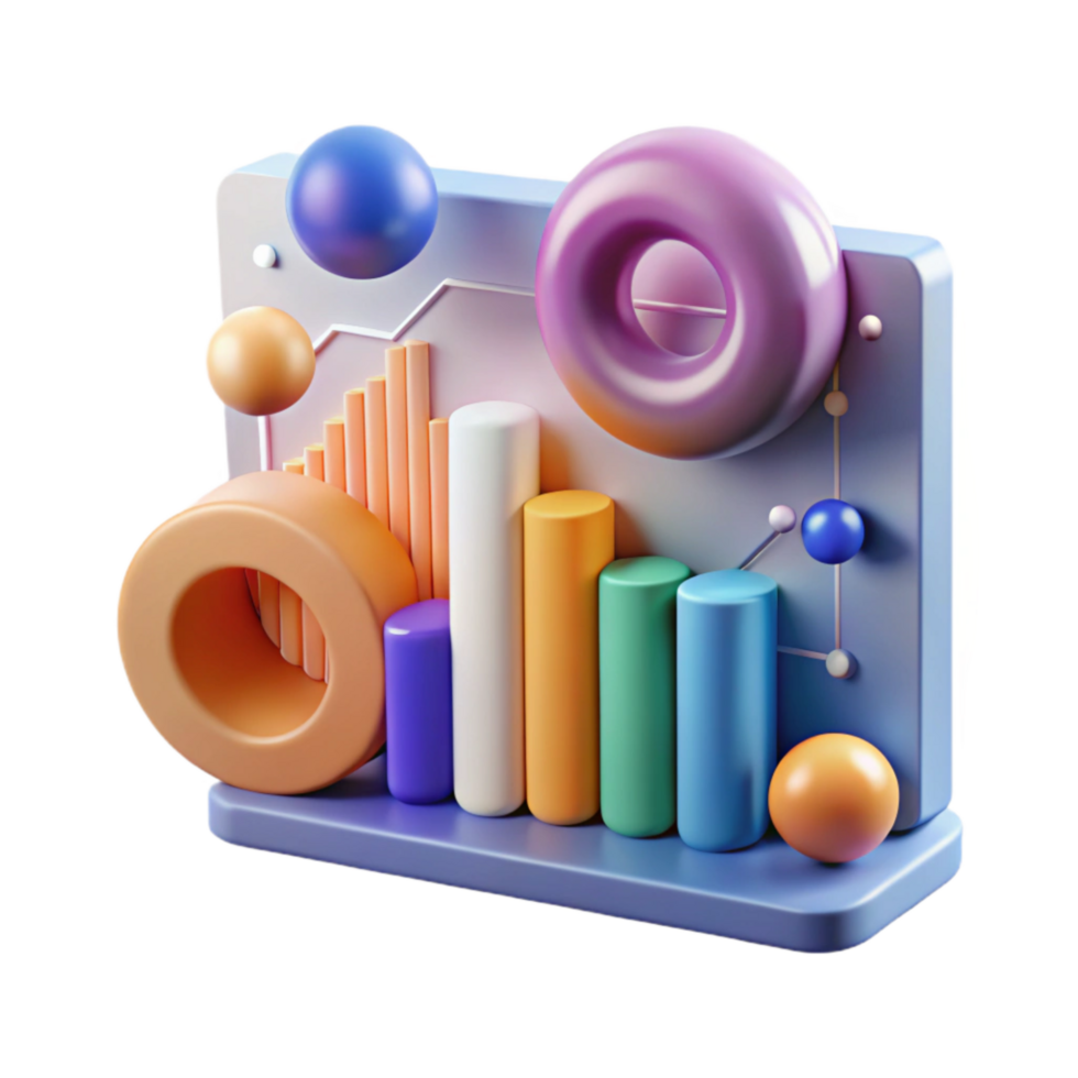 Elegant Abstract Abstract Data Visualization Chart And Graph Isolated
