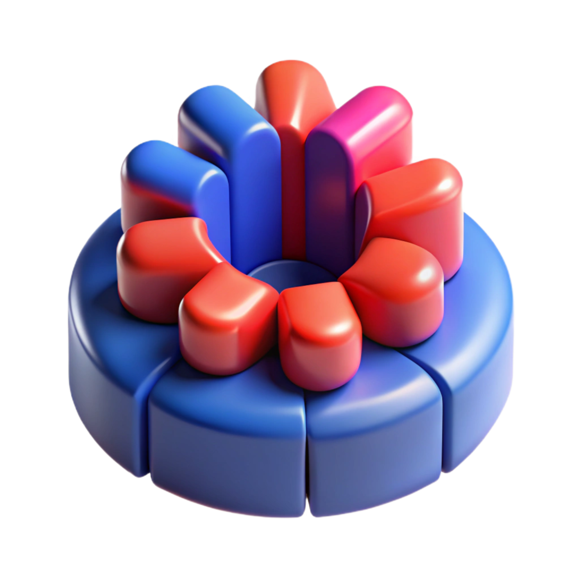 Magnificent Traditional Abstract Data Visualization Pattern Purple And Blue Cutout High