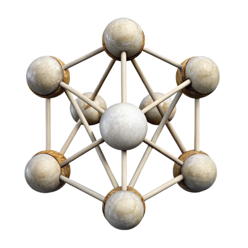 Extraordinary Contemporary Abstract Network Structure Nodes And Links Isolated High Resolution