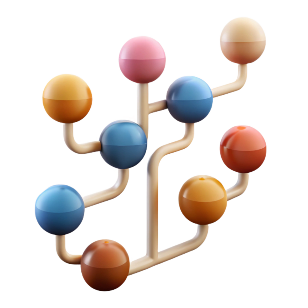 elegant minimalist Branching Timeline Multiple Paths Transparent ...