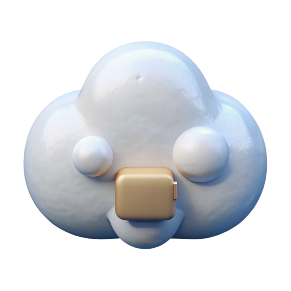 Extraordinary Minimalist Cloud Computing Icon Cutout With Gradient Background Premium 58012287 Png