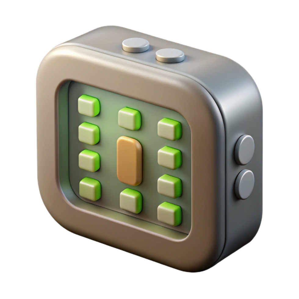 magnificent rustic Digital Clock with Binary Code Display Isolated ...