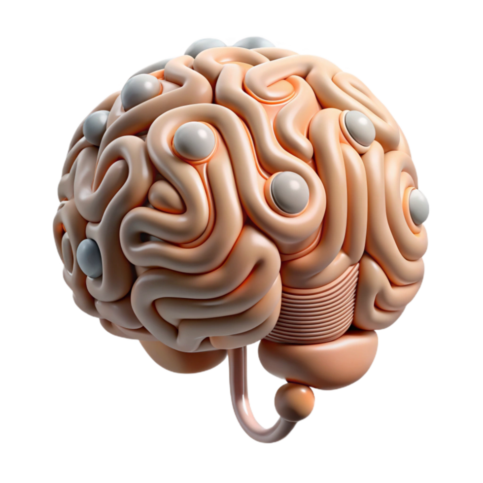 Magnificent Artistic D Rendered Human Brain Connected To Circuitry