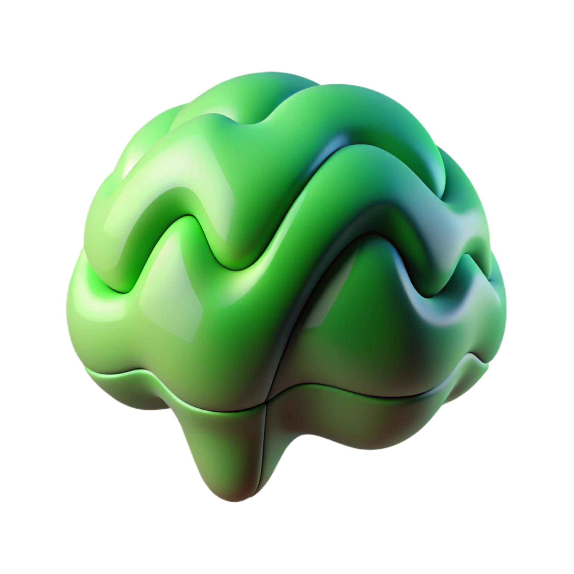 Elegant Abstract Eeg Data Visualization Green Gradient Cutout Genuine