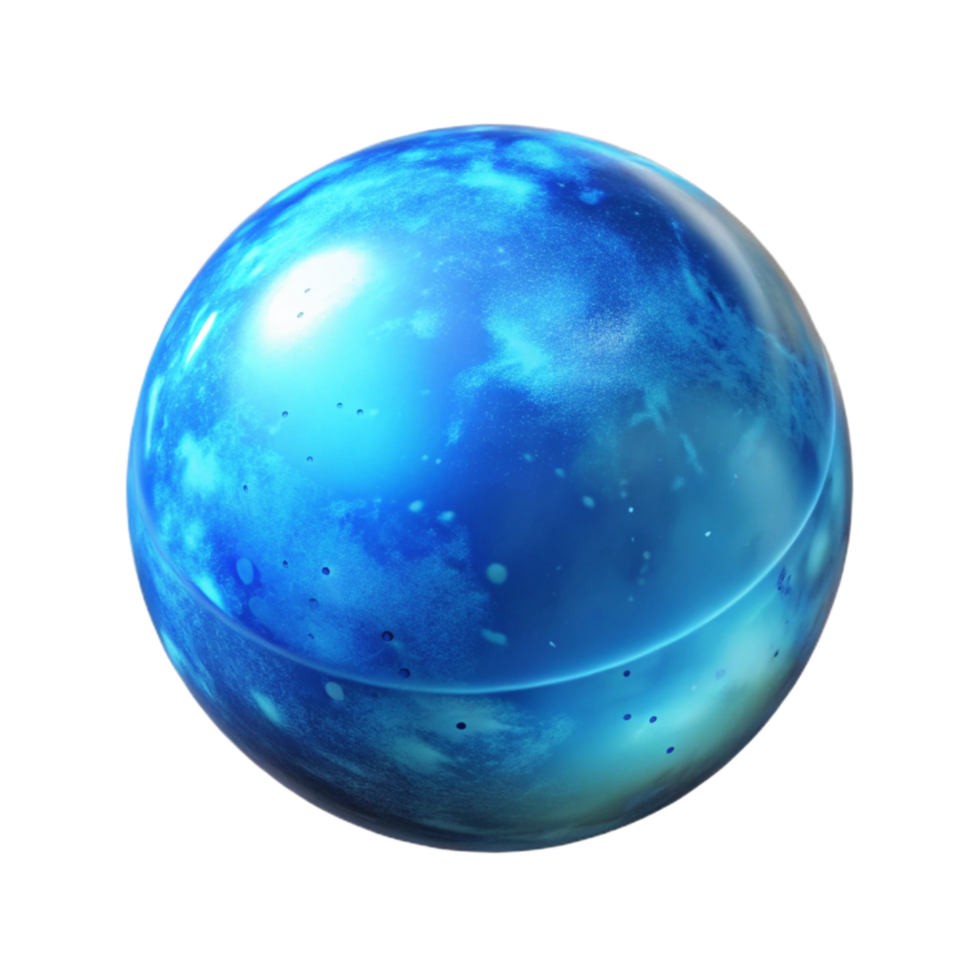 beautiful minimalist Floating Orb Glowing Blue Transparent detailed ...