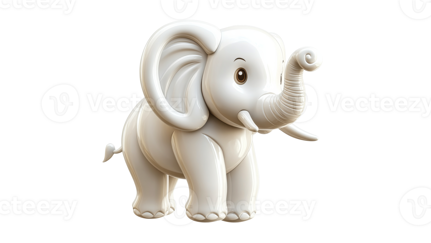 Playful cartoon elephant in cheerful pose 58032775 PNG