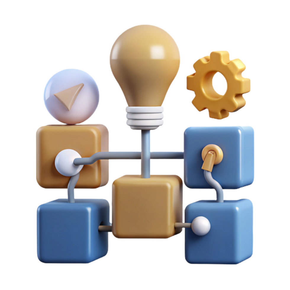 elegant rustic Idea Generation Process Isolated with Flowchart and ...