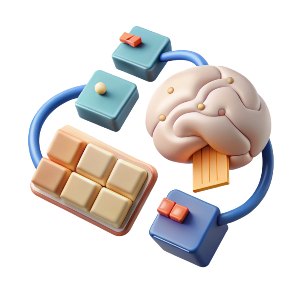 serene abstract Memory Recall Diagram Cutout with Step by Step Process 58042429 PNG