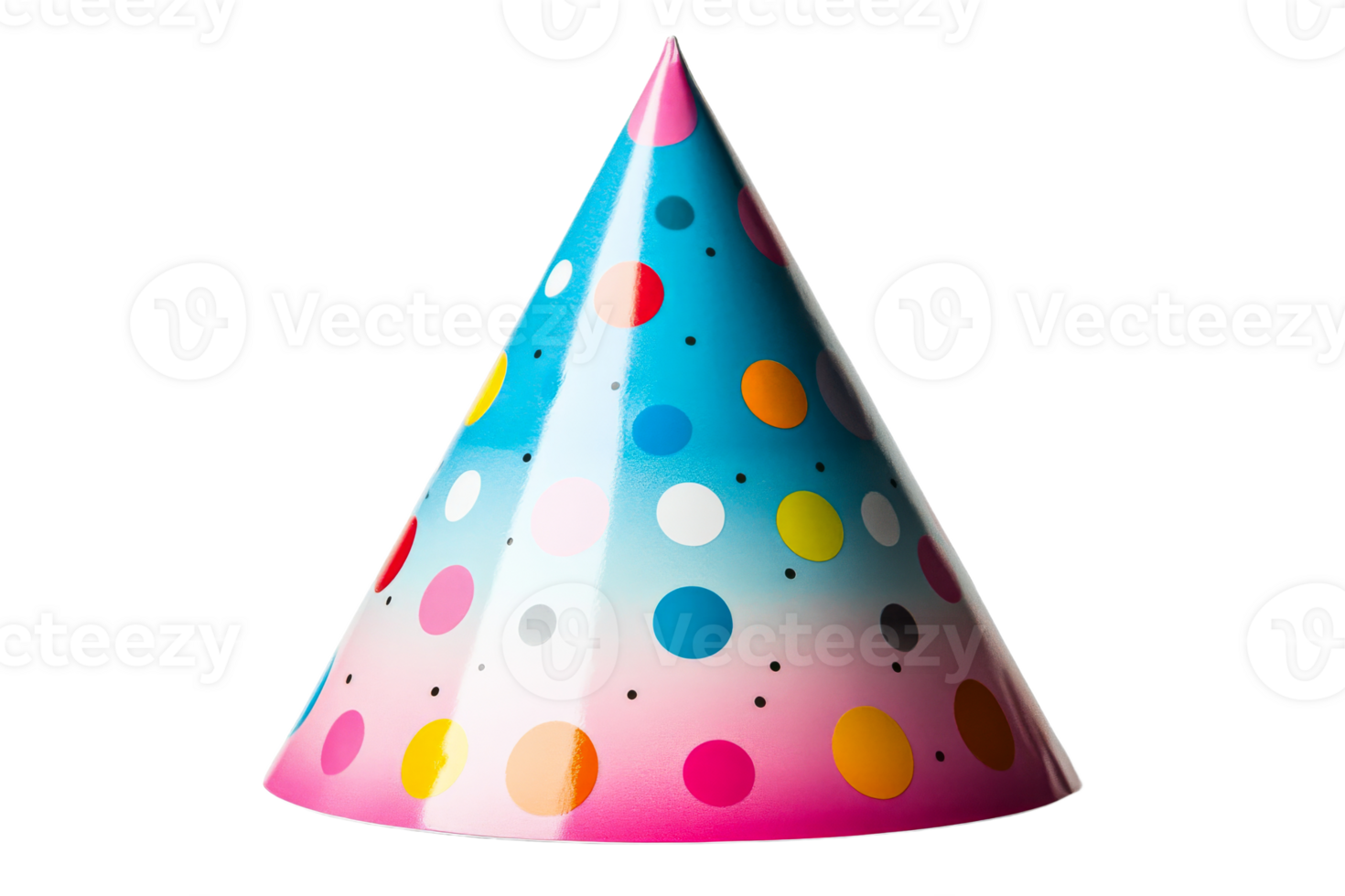 Colorful party hat with polka dots for celebrations 58044961 PNG