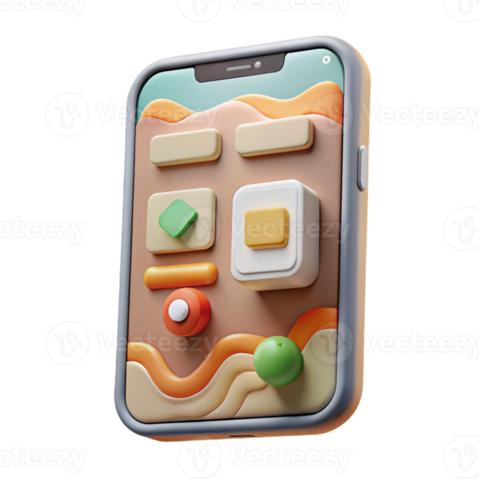 beautiful classic Mobile App Interface Transparent Background detailed ...