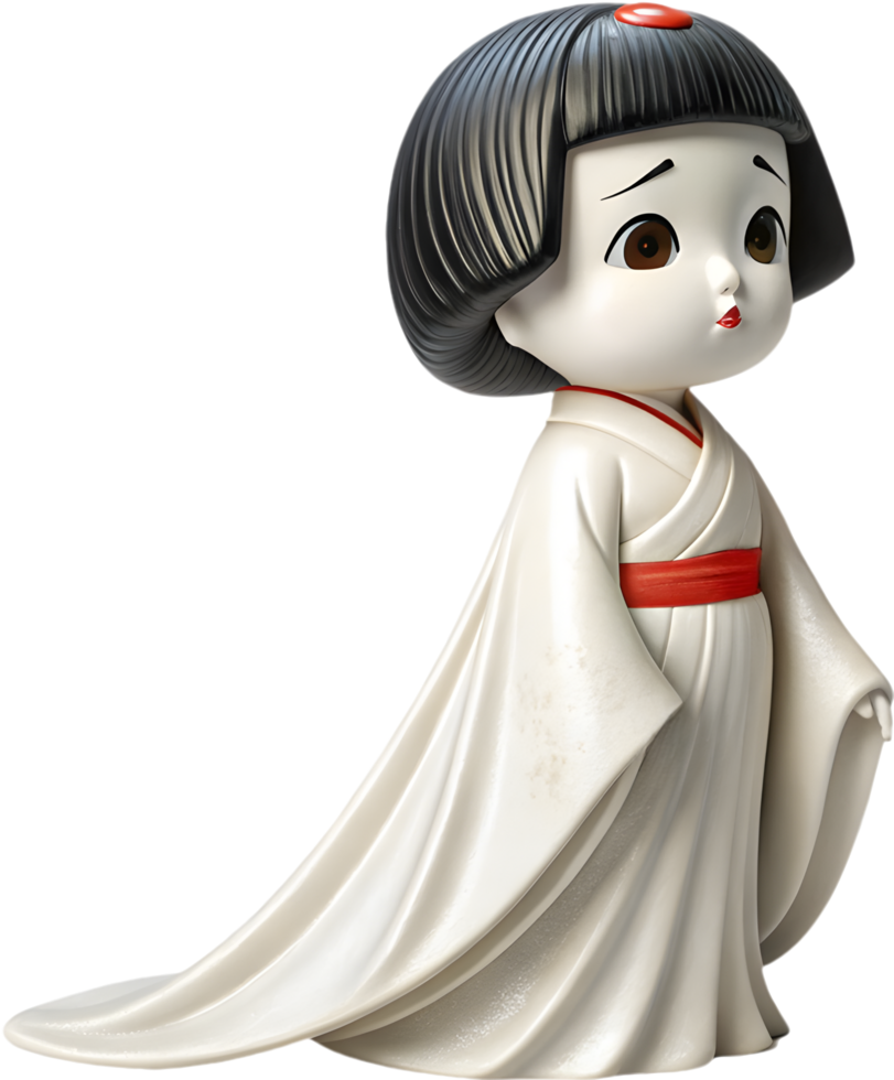 vintage japonês Yokai espírito boneca dentro cerâmico Antiguidade clipart forma. . 58054381 PNG