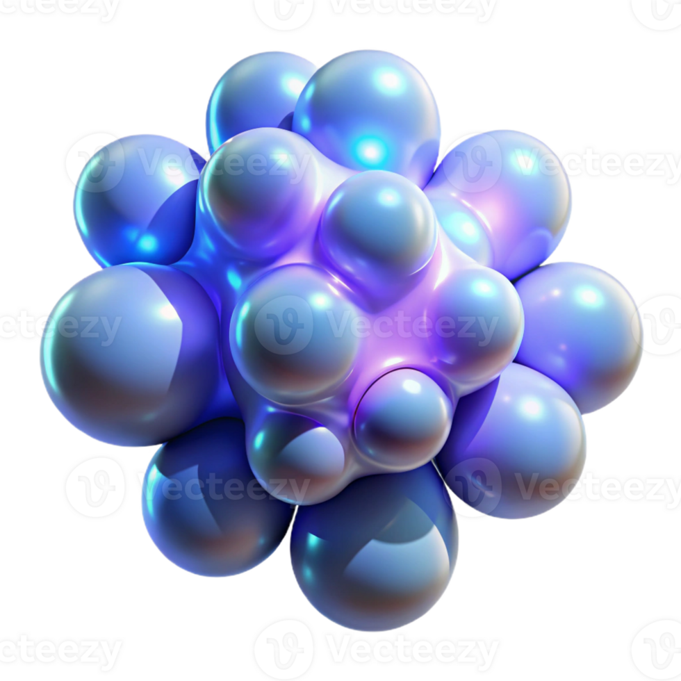 Extraordinary Artistic Bioluminescent Blob Cluster High Quality 58068338 Png