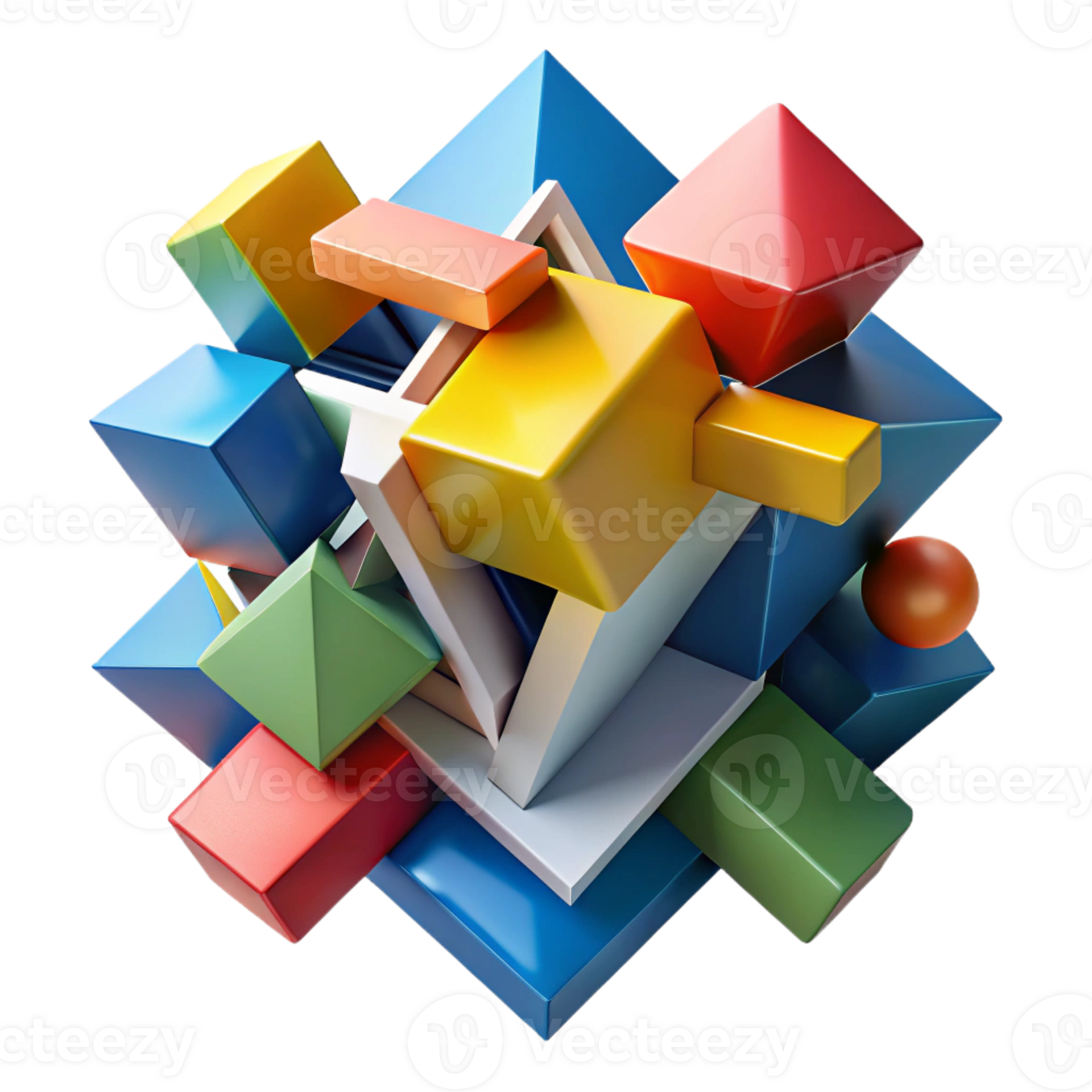 Vibrant Contemporary Overlapping Circles Abstract Design Premium 58068511 Png