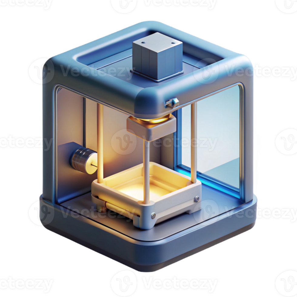 Serene Vintage A D Printer Creating A Complex Object La Professional 58069008 Png