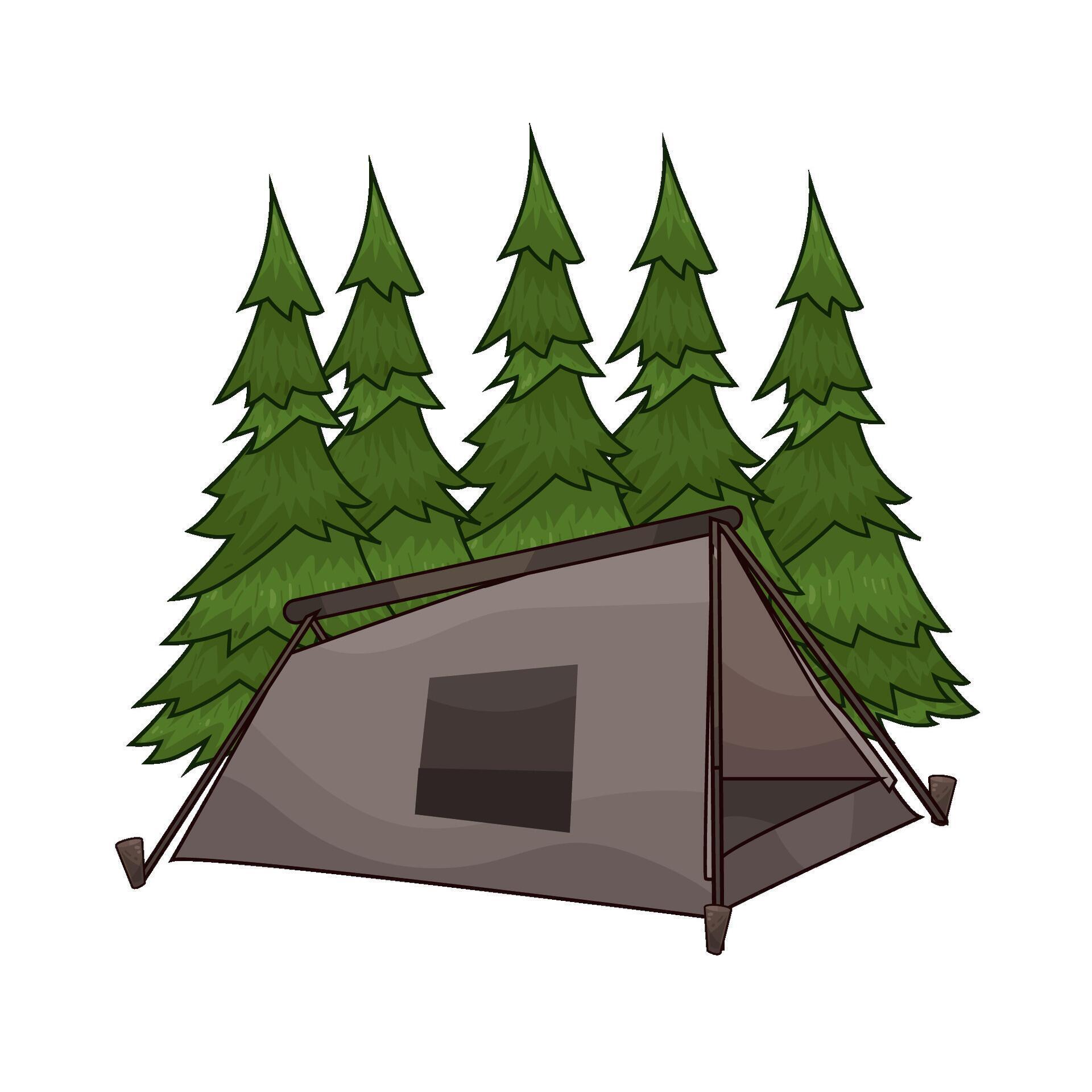 black tent near the trees 58071933 Vector Art at Vecteezy