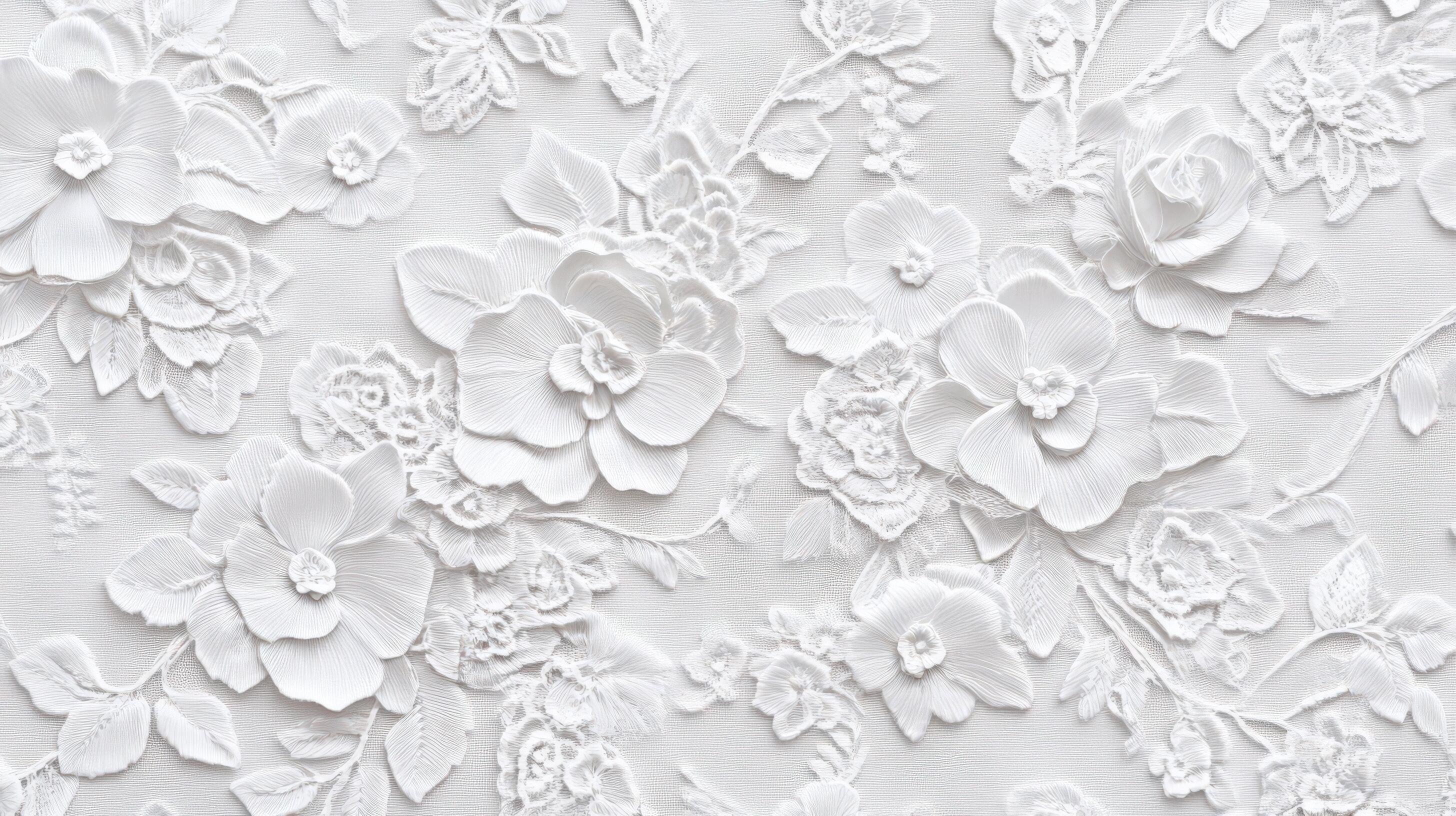 White Embossed Floral Design Textile Pattern Background 58078707 Stock ...