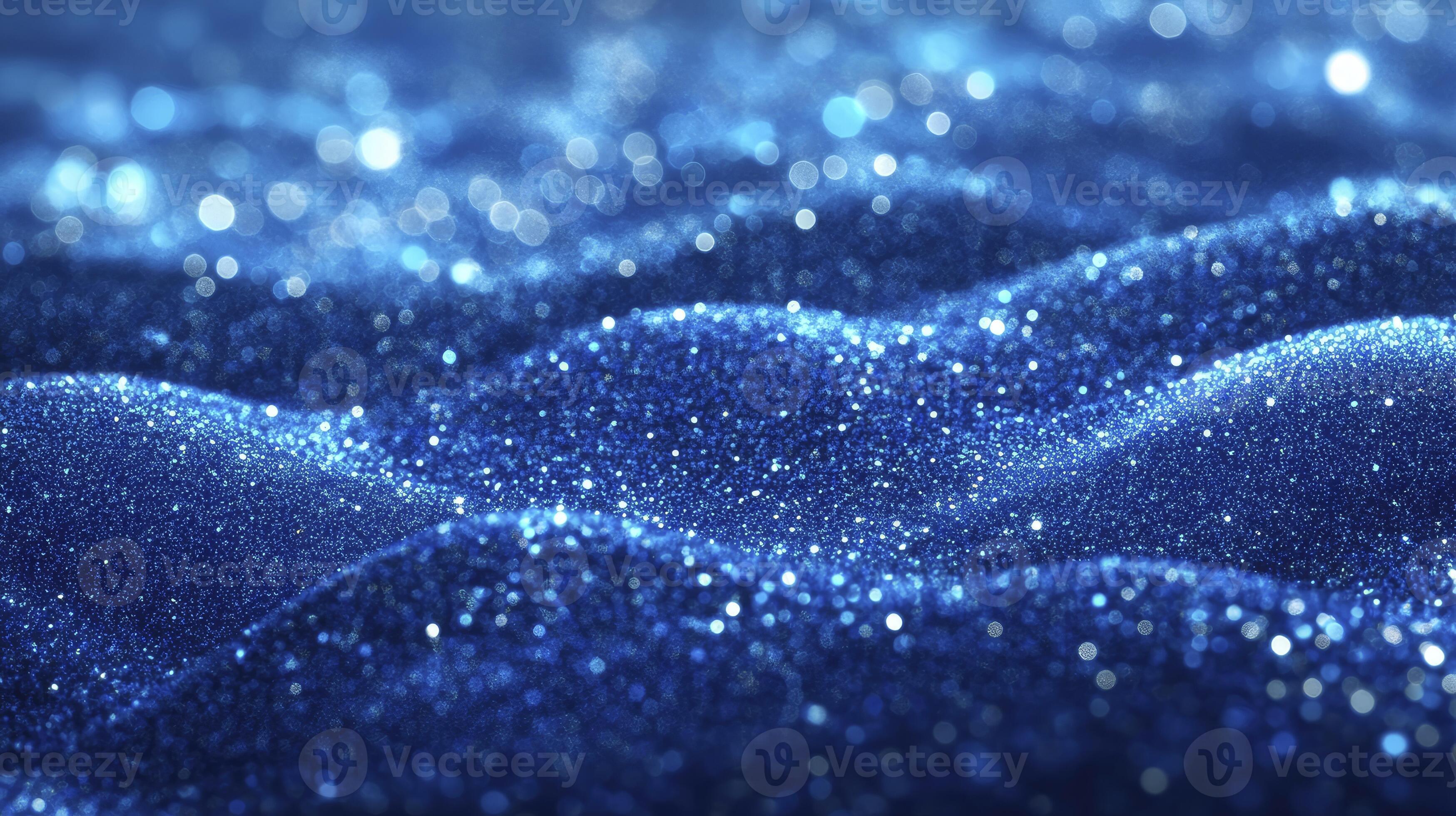 Sparkling Blue Glitter Waves Abstract Background with Bokeh Lights Texture 58098395 Stock Photo ...