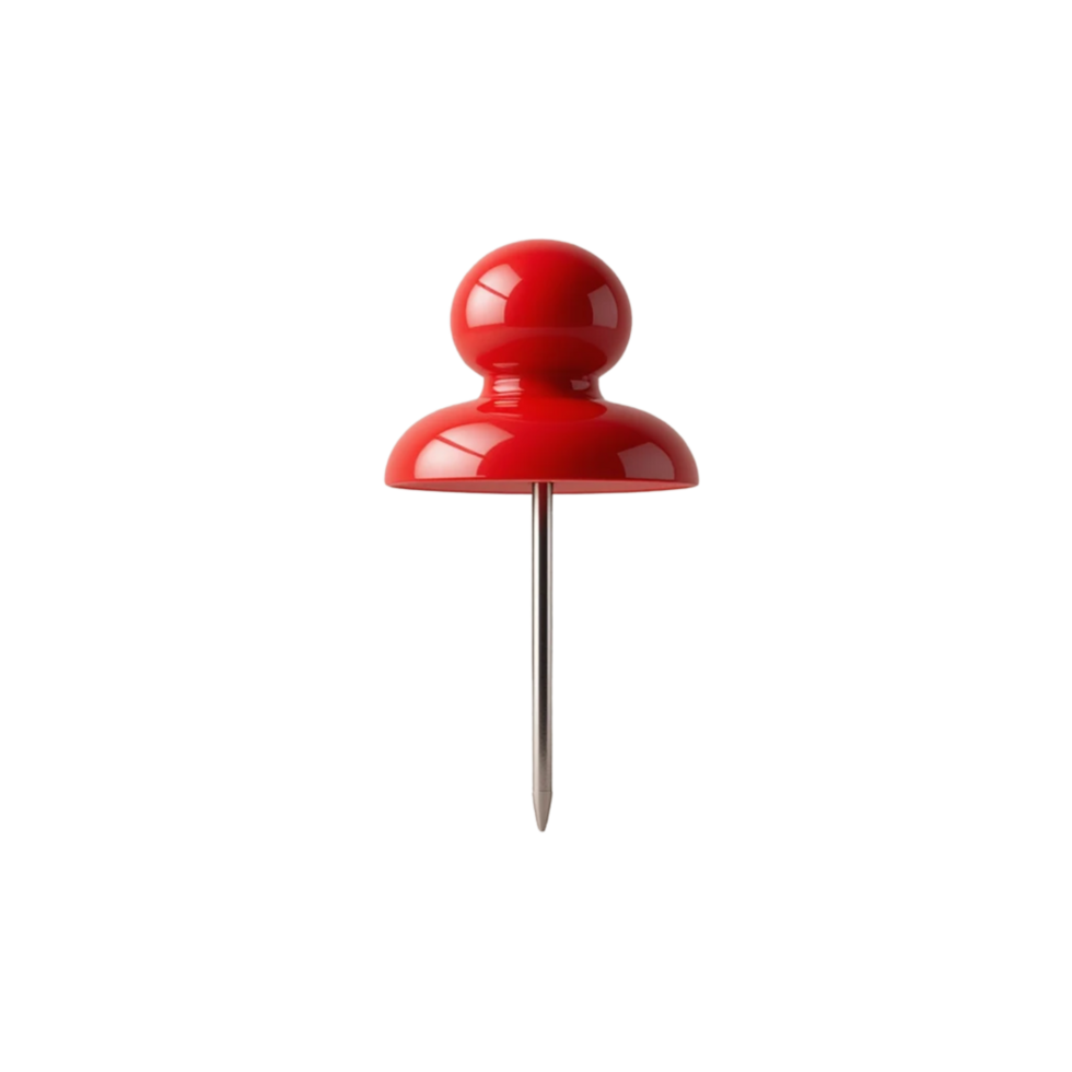 Central red pushpin. 58129116 PNG