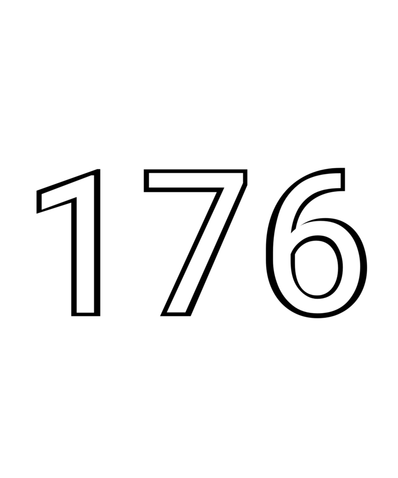 negro y blanco color números 176 58144843 PNG