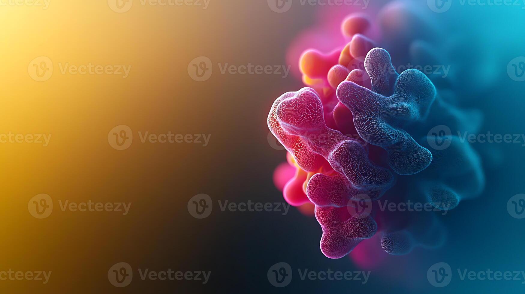Abstract Colorful Representation Of Cellular Structures With Vibrant