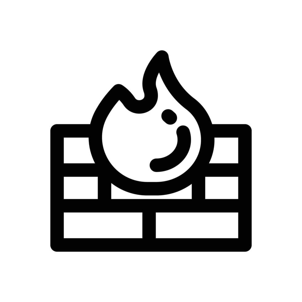 Firewall Line Icon Clean And Minimalist Icon For Websites Mobile Apps Presentations And