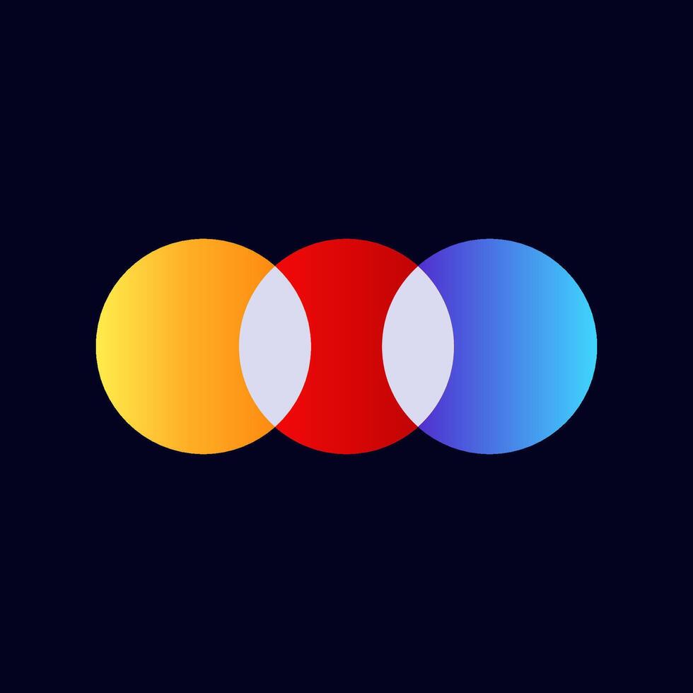 Three overlapping circles in primary and secondary color spectrum ...