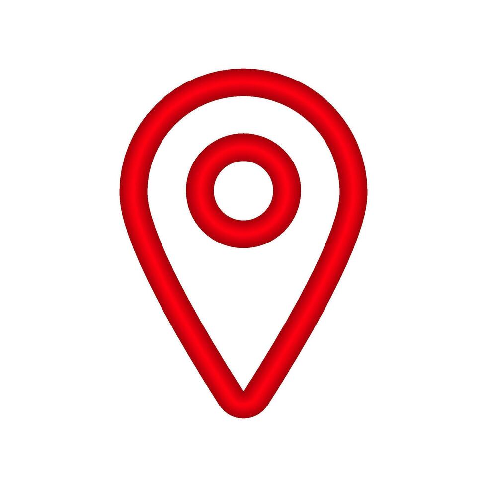 Red Location Pin Icon Representing Gps Map Marker For Navigation And