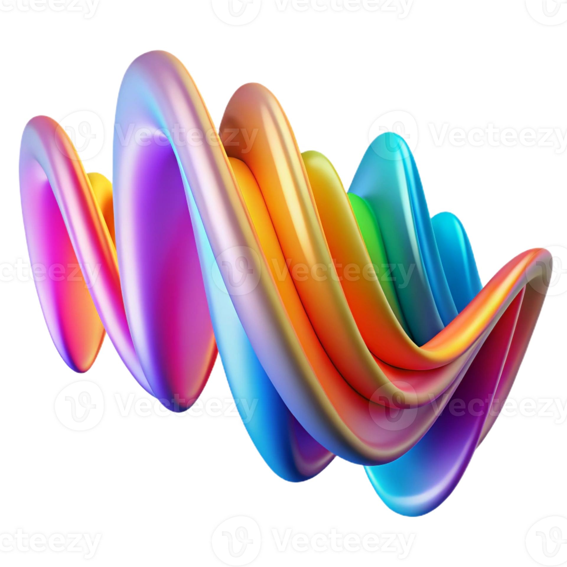 dramatic vintage Abstract representation of sound waves, visualized as vibrant ribbons of color ...