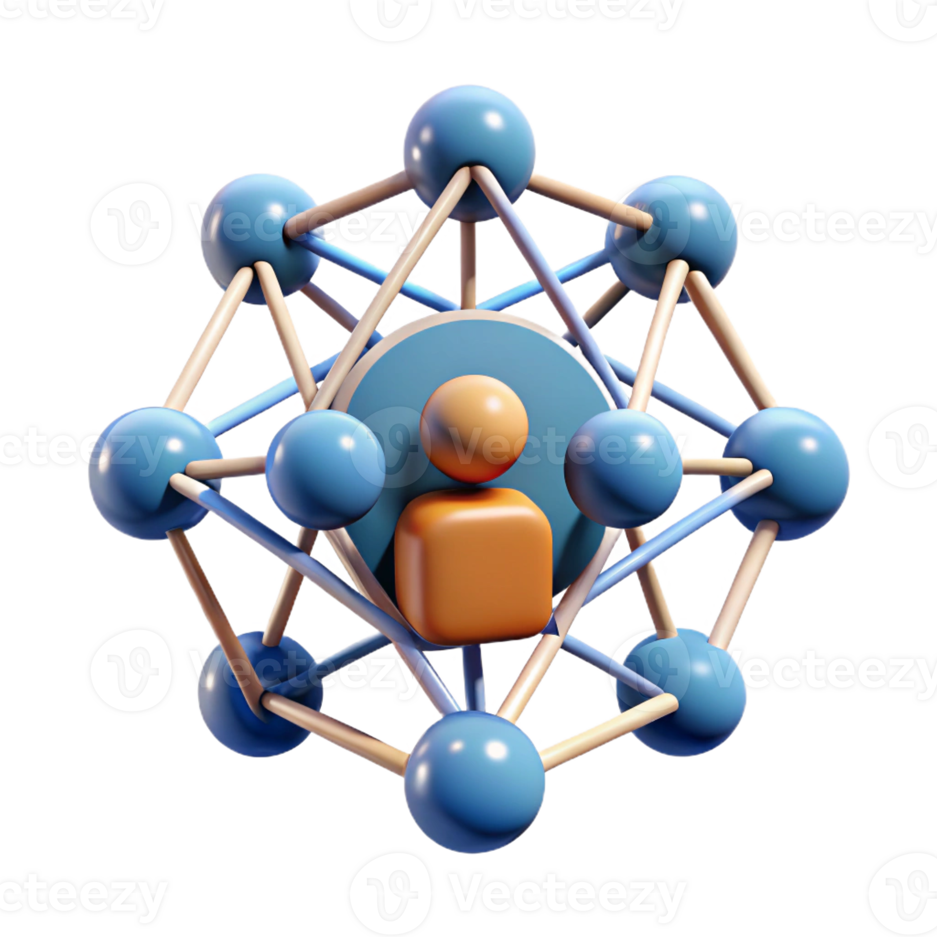 serene modern Abstract representation of human thought, visualized as a ...