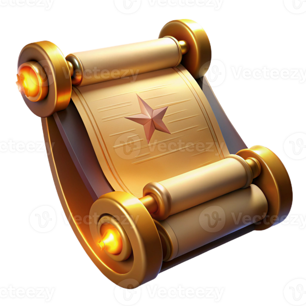 vibrante moderno un medieval Desplazarse con intrincado caligrafía y luces, desenrollado en un ...