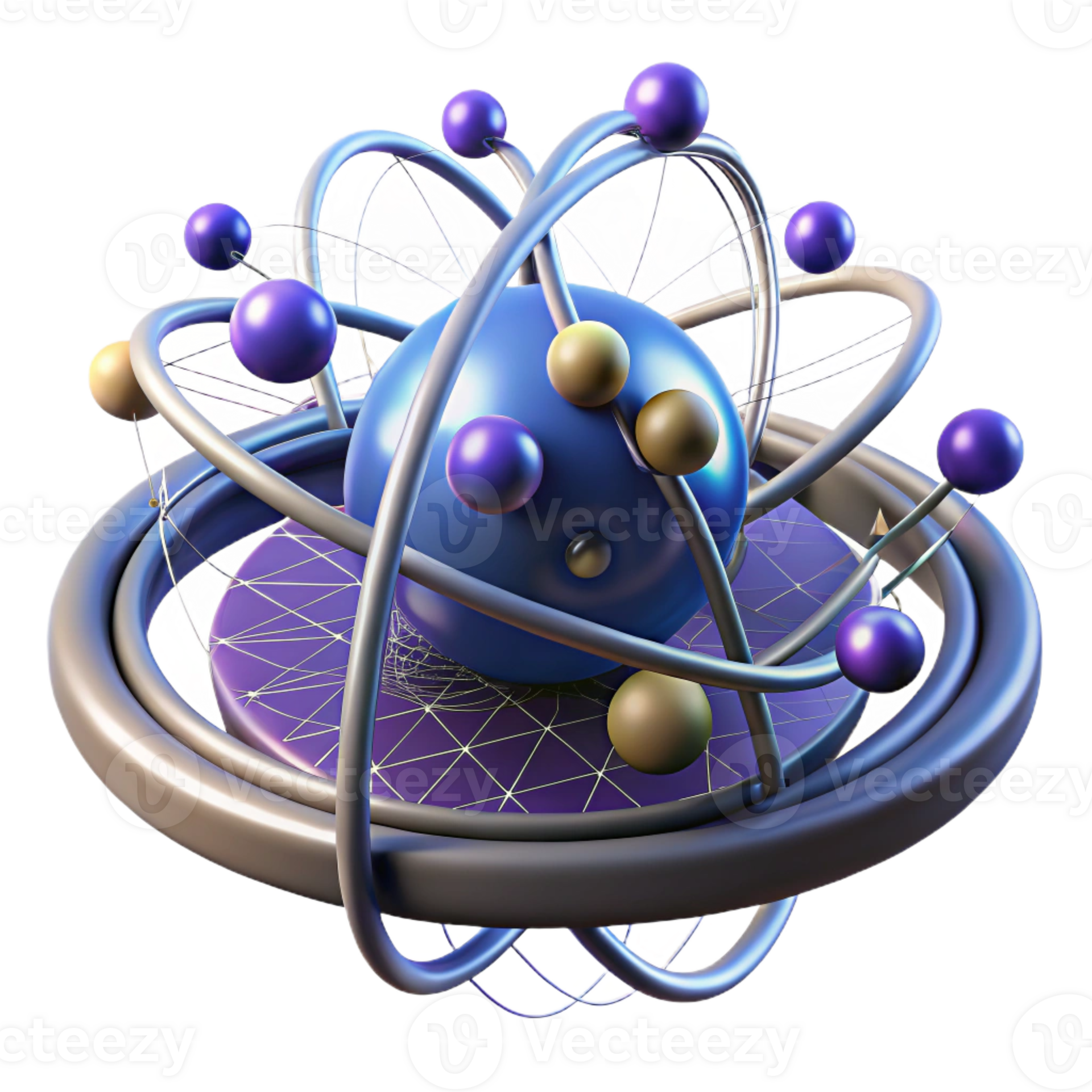 serene abstract A quantum computer processing complex data, visualized by swirling particles of ...