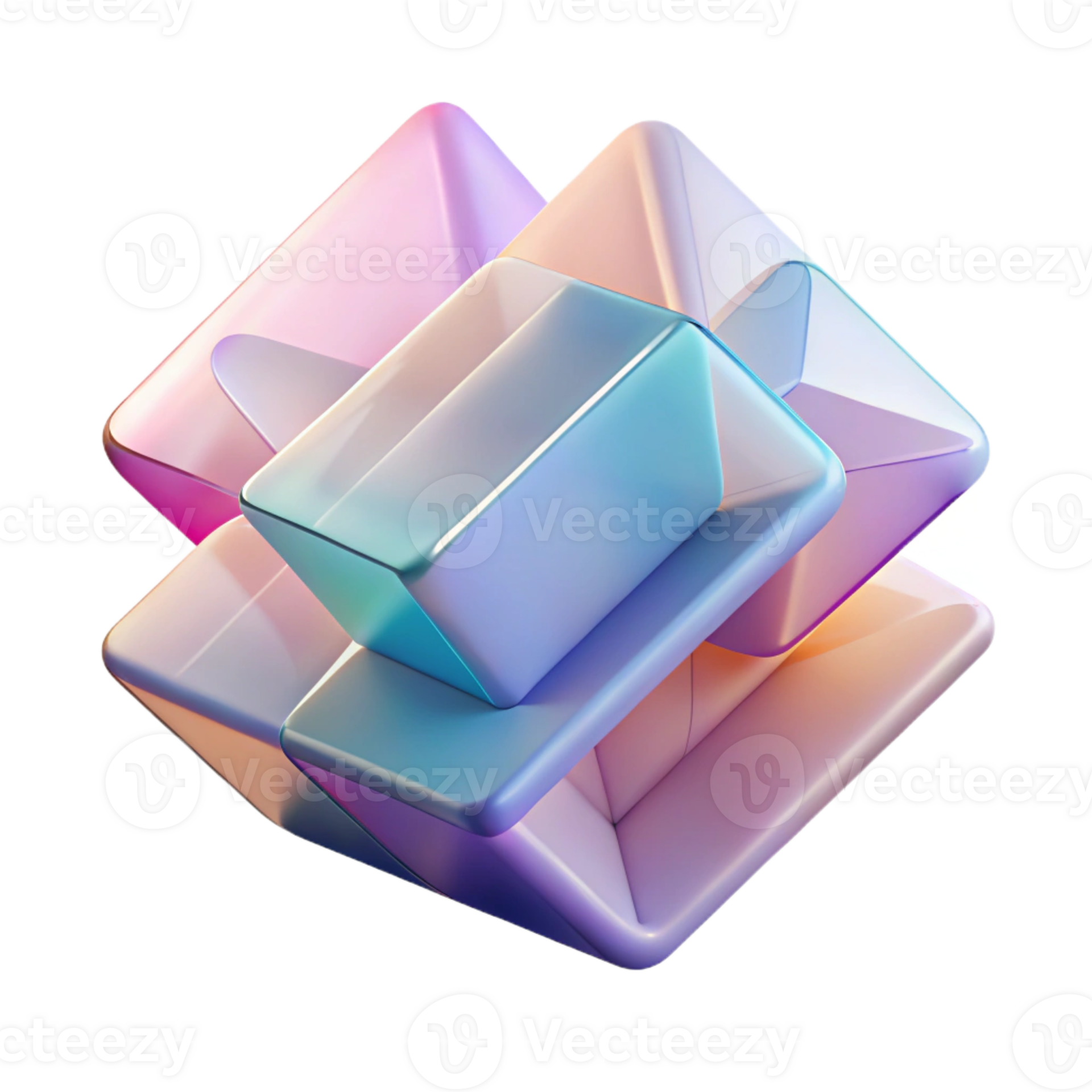 Vibrant Creative A Dynamic Composition Of Overlapping Translucent Planes In Pastel Colors