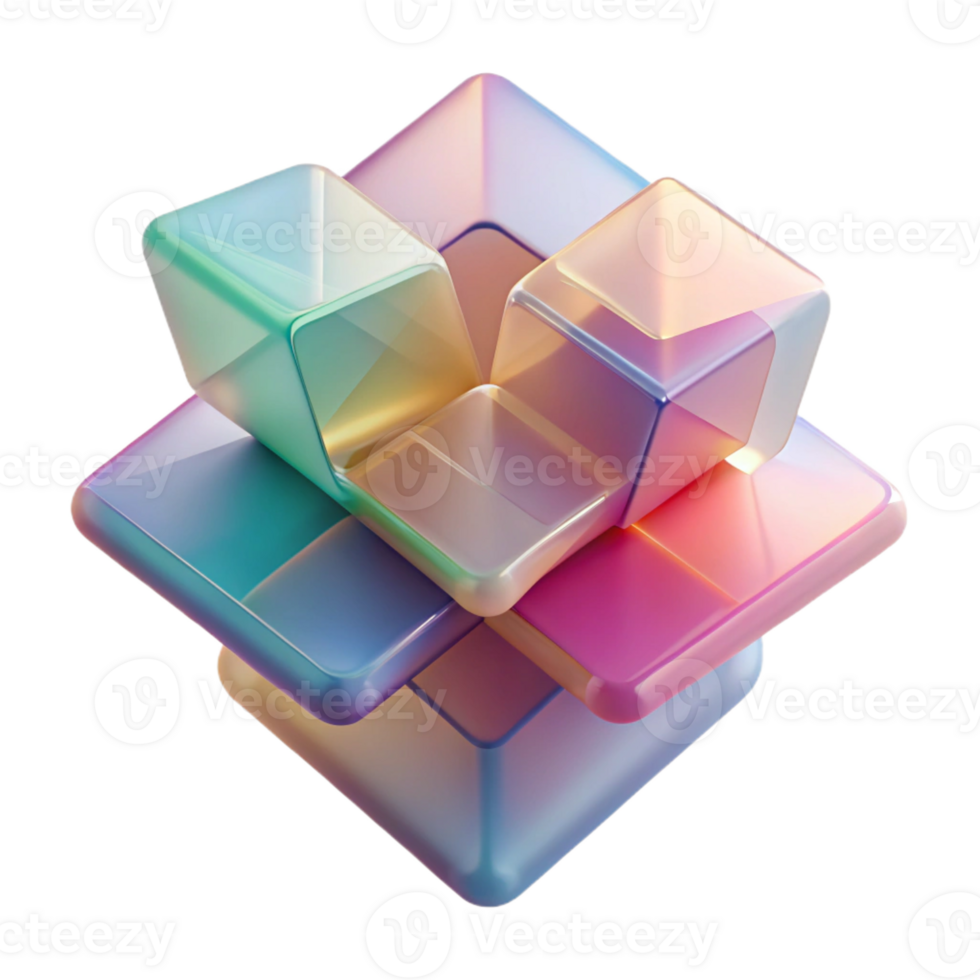 Serene Creative A Dynamic Composition Of Overlapping Translucent Planes In Pastel Colors