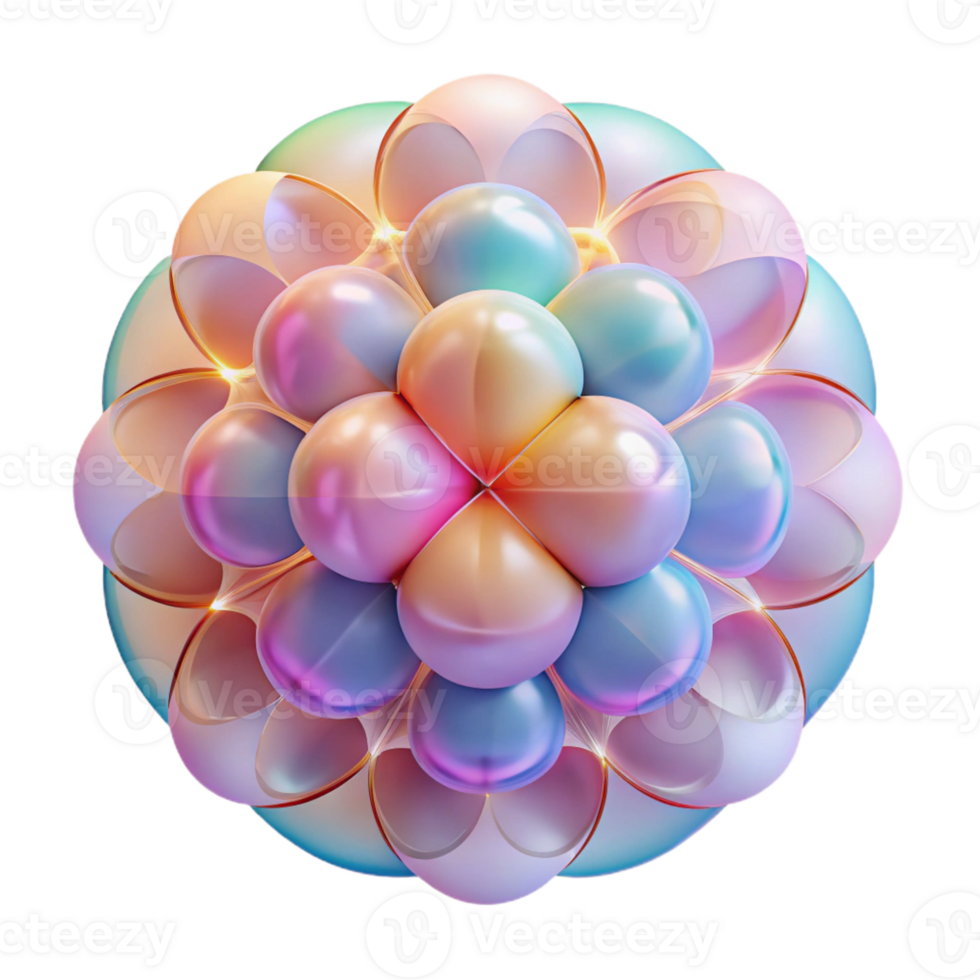 Wonderful Rustic A Kaleidoscope Of Overlapping Translucent Circles In Pastel Shades