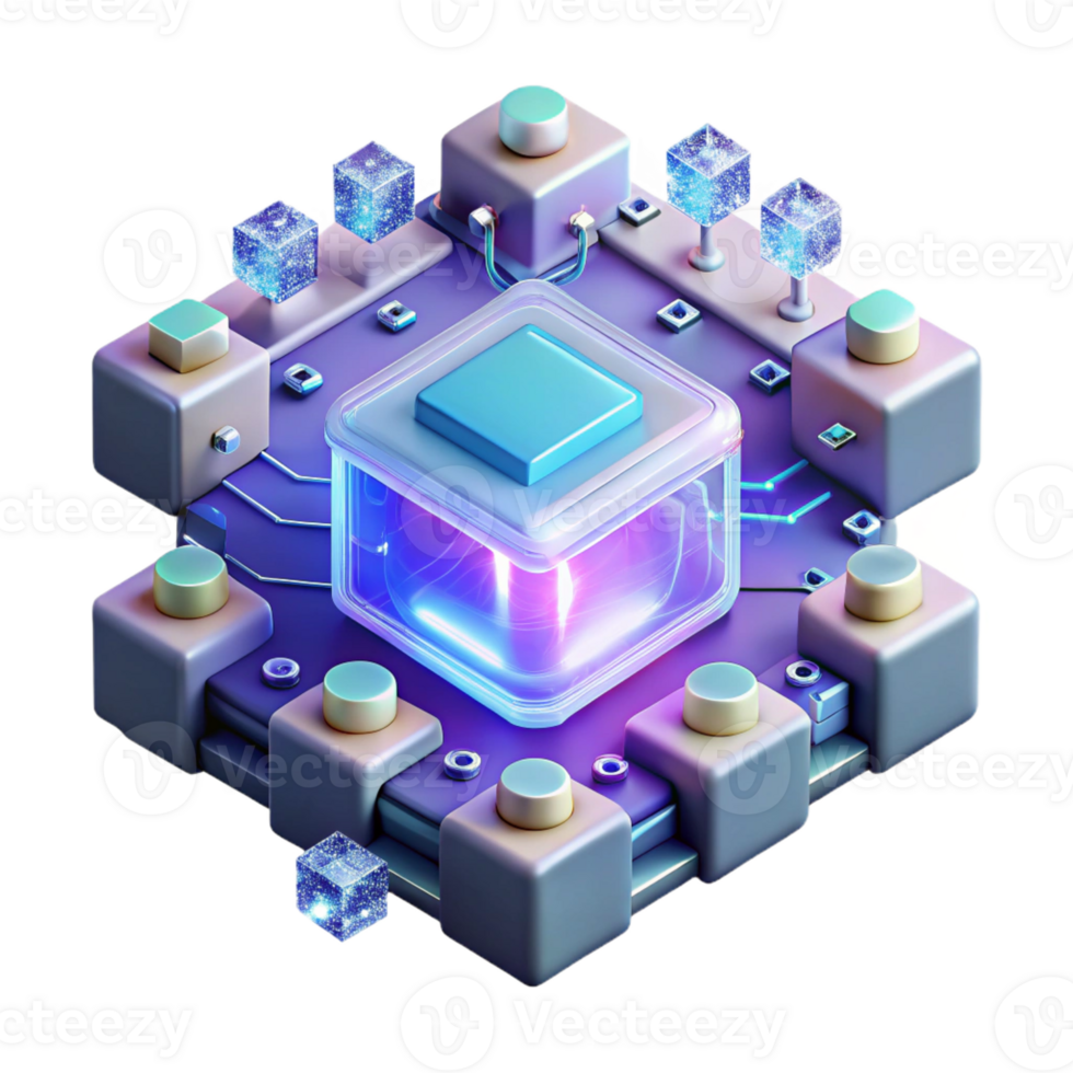 Impressive Abstract A Quantum Computer Processing Vast Amounts Of Data Complex Glowing Circuits