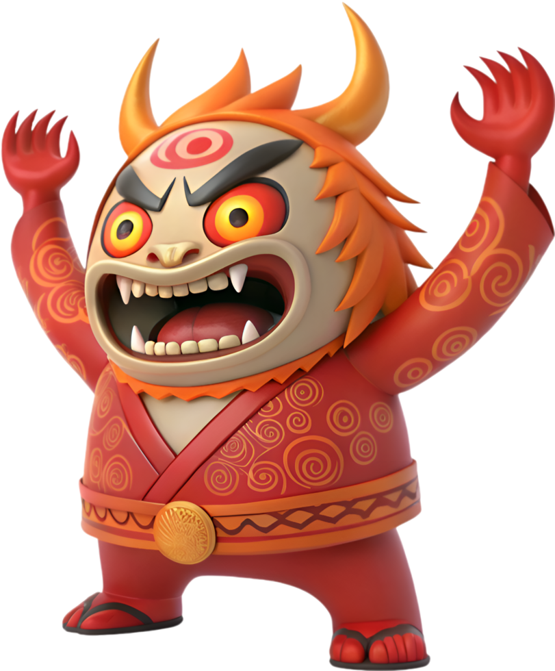 Siniestro japonés yokai horripilante monstruo clipart . 58188894 PNG