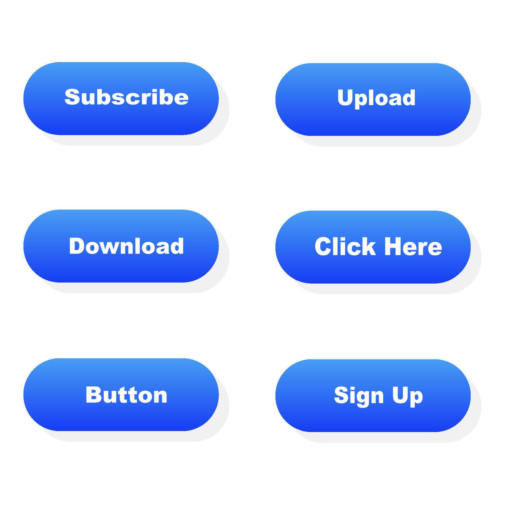 Interface button. Web button set. Click button. Action button. illustrations. 58210409 Vector ...