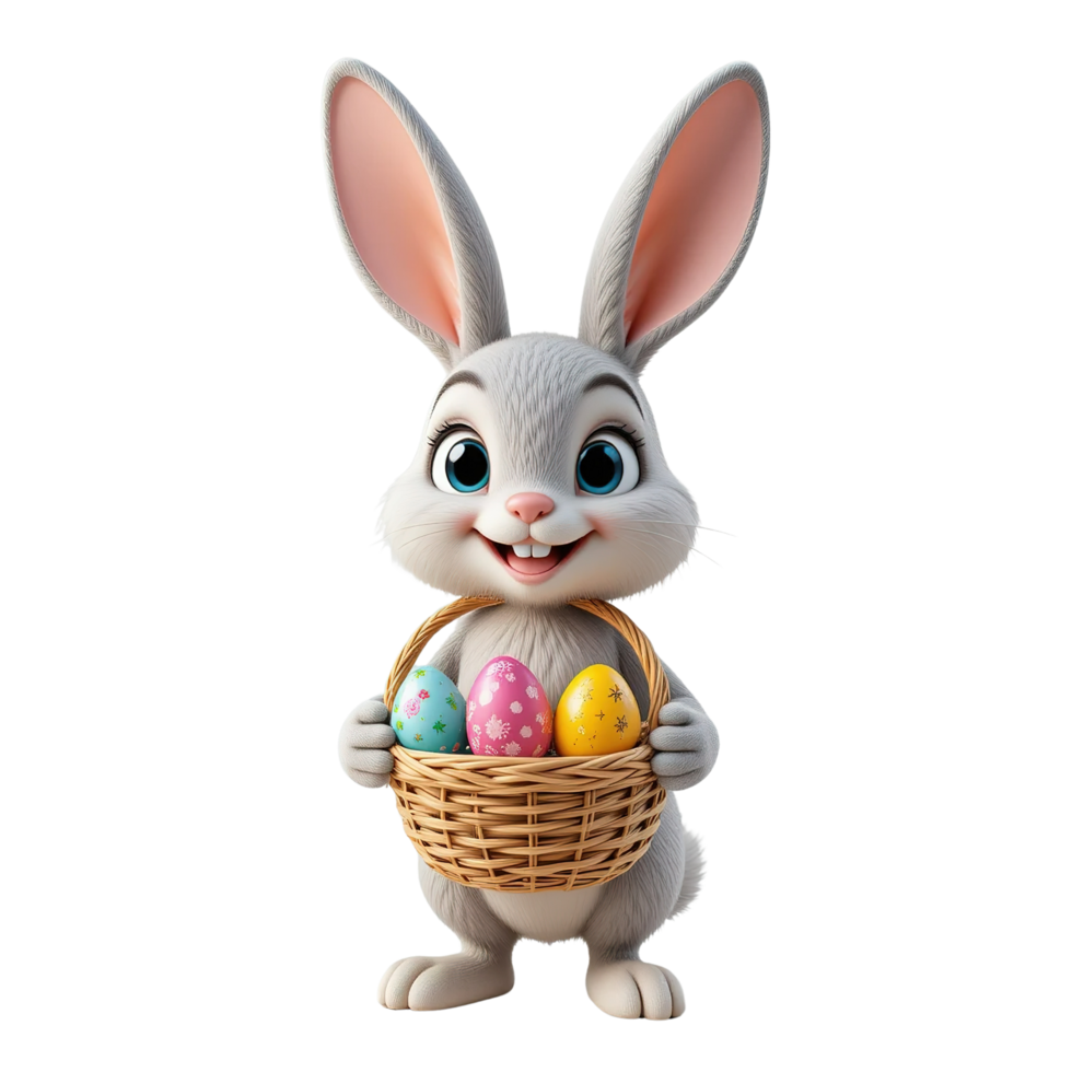 Adorable Easter Bunny Holding Basket Of Eggs 58218220 PNG Adorable Easter Bunny Holding Basket Of Eggs 58218220 PNG