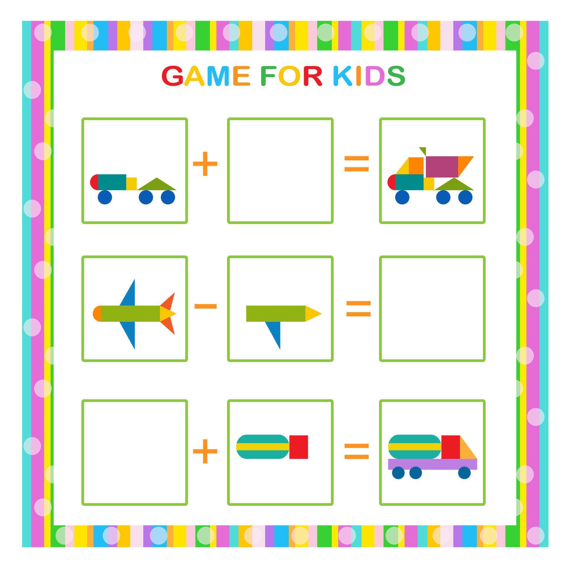 Game for kids. Find and draw the missing parts 58234543 Vector Art at ...