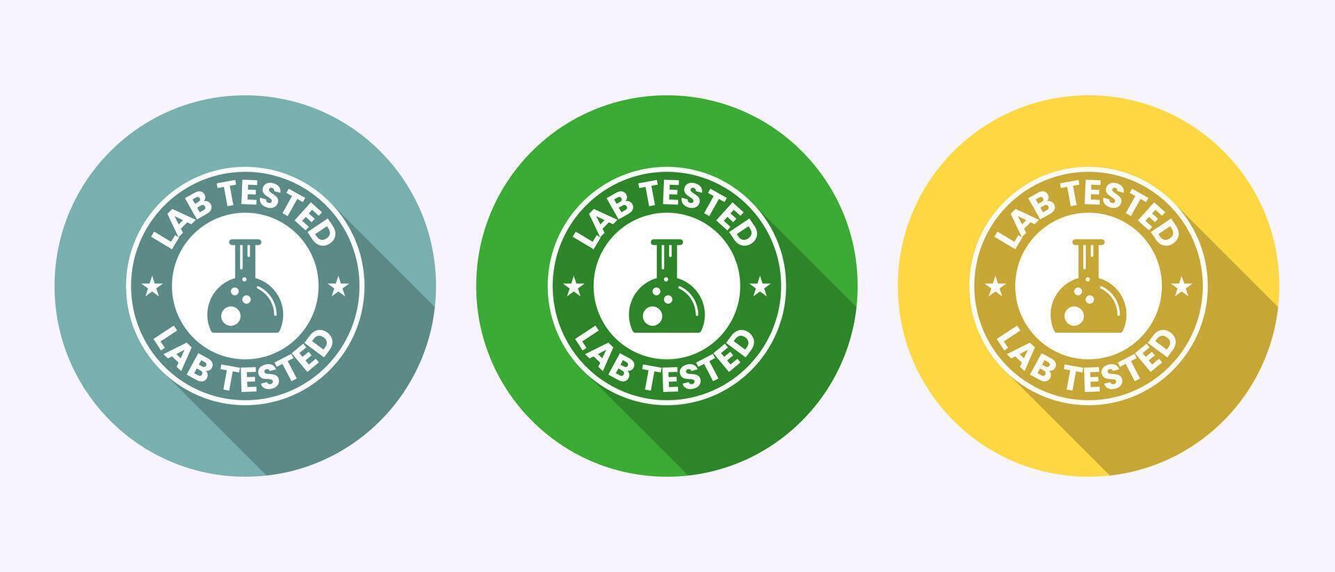Lab Tested Icon Illustration Laboratory Testing Product Quality