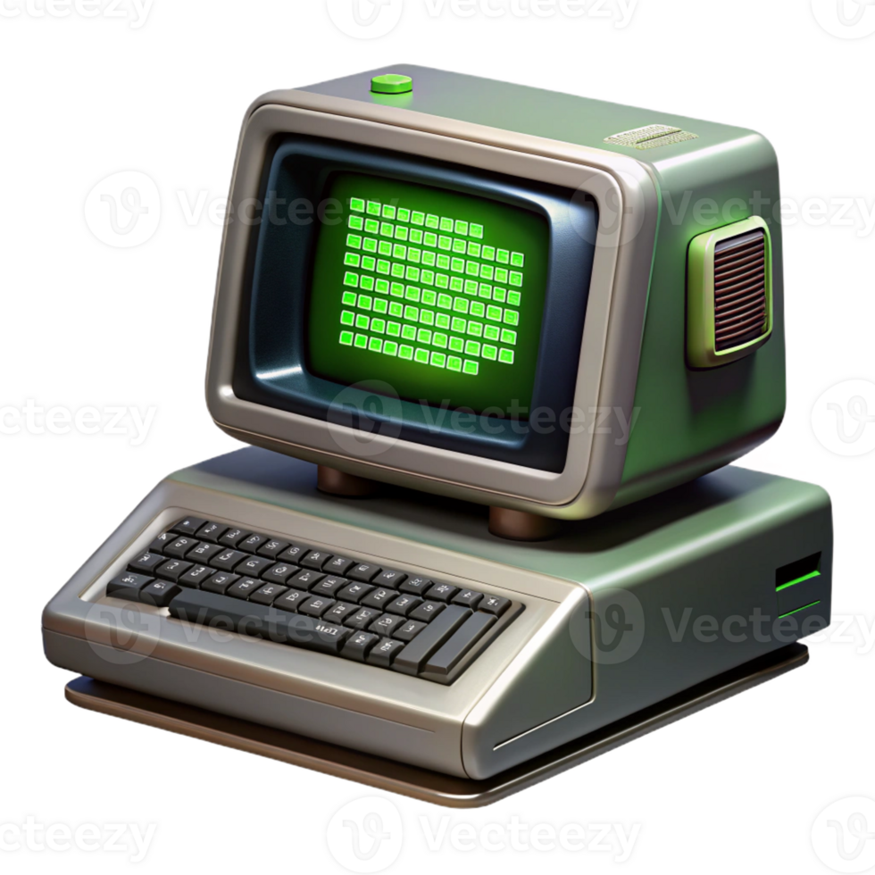 Stunning Creative A Vintage Computer Terminal Displaying Complex Code Flickering Green Text On