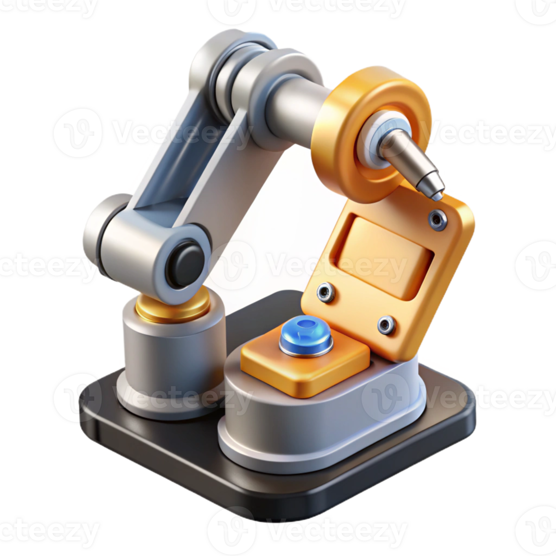 Vibrant Minimalist A Robotic Arm Assembling A Microchip Precise