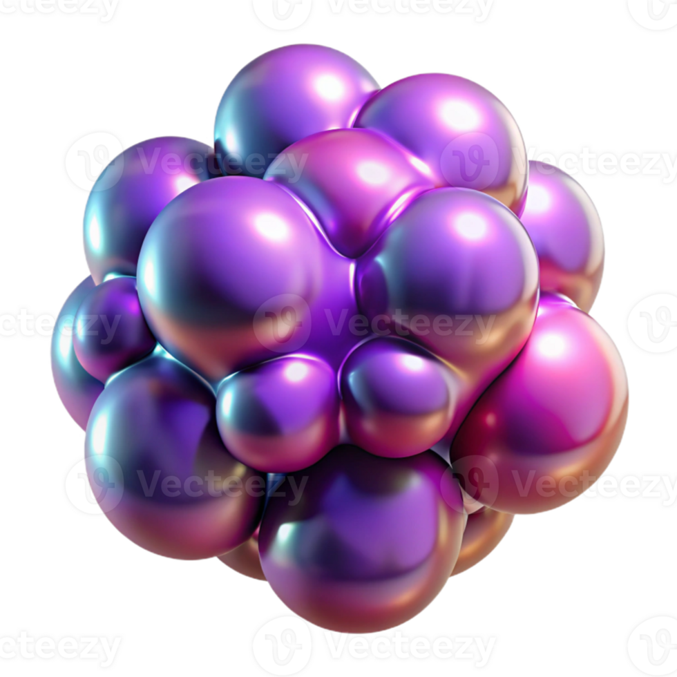 Dramatic Rustic A Cluster Of Amorphous Blobs In Vibrant Contrasting Colors With A Glossy