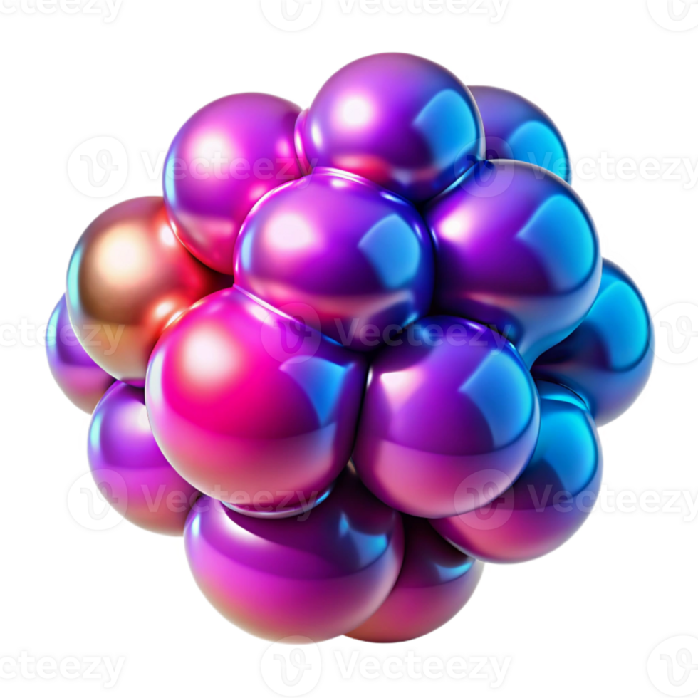 Magnificent Minimalist A Cluster Of Amorphous Blobs In Vibrant Contrasting Colors With A