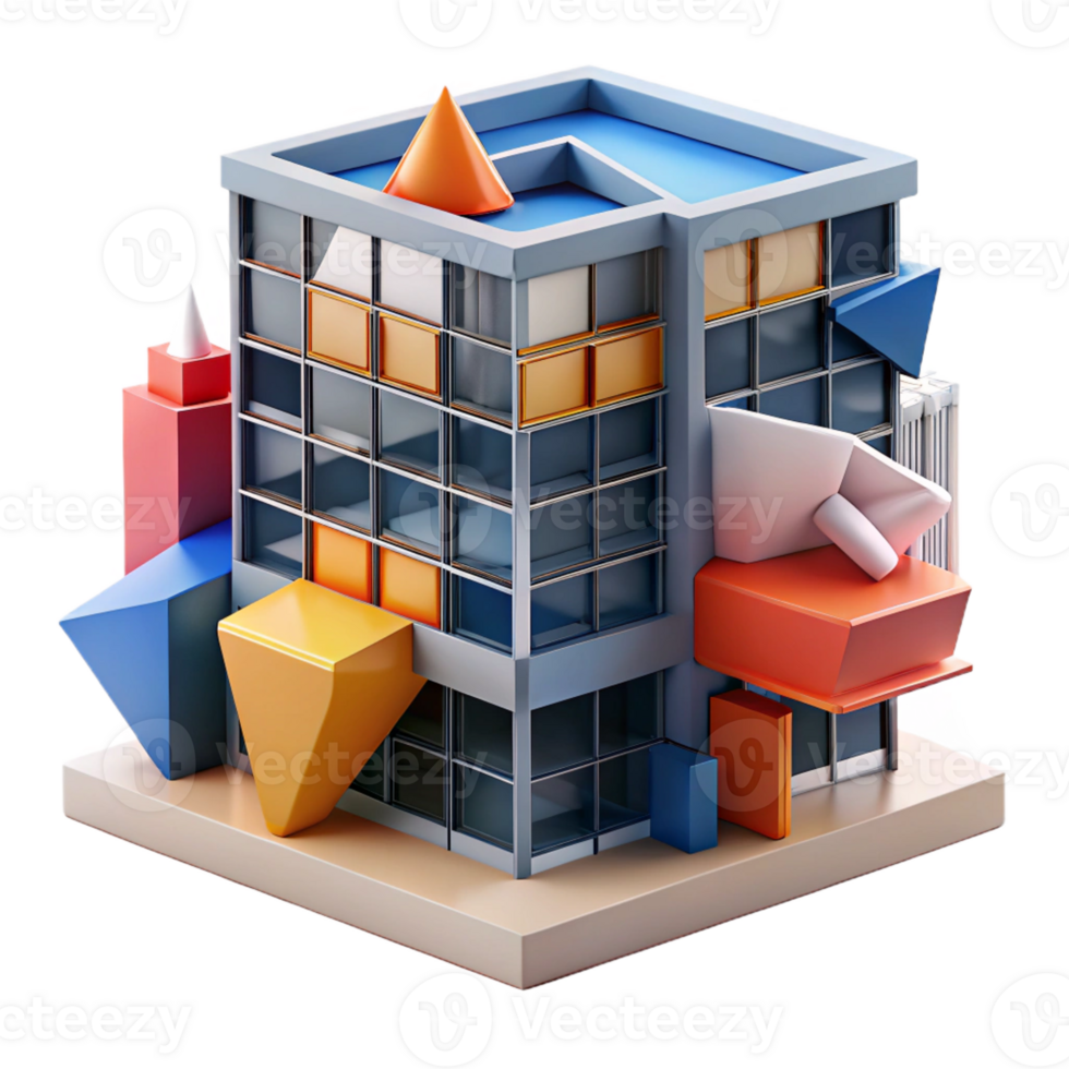 Wonderful Rustic Deconstructivist Office Building Fragmented Forms Angular Planes Dynamic