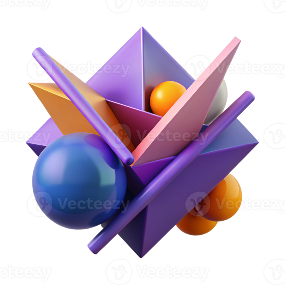 Dramatic Modern Sharp Geometric Shapes Intersecting And Overlapping Creating A Sense Of